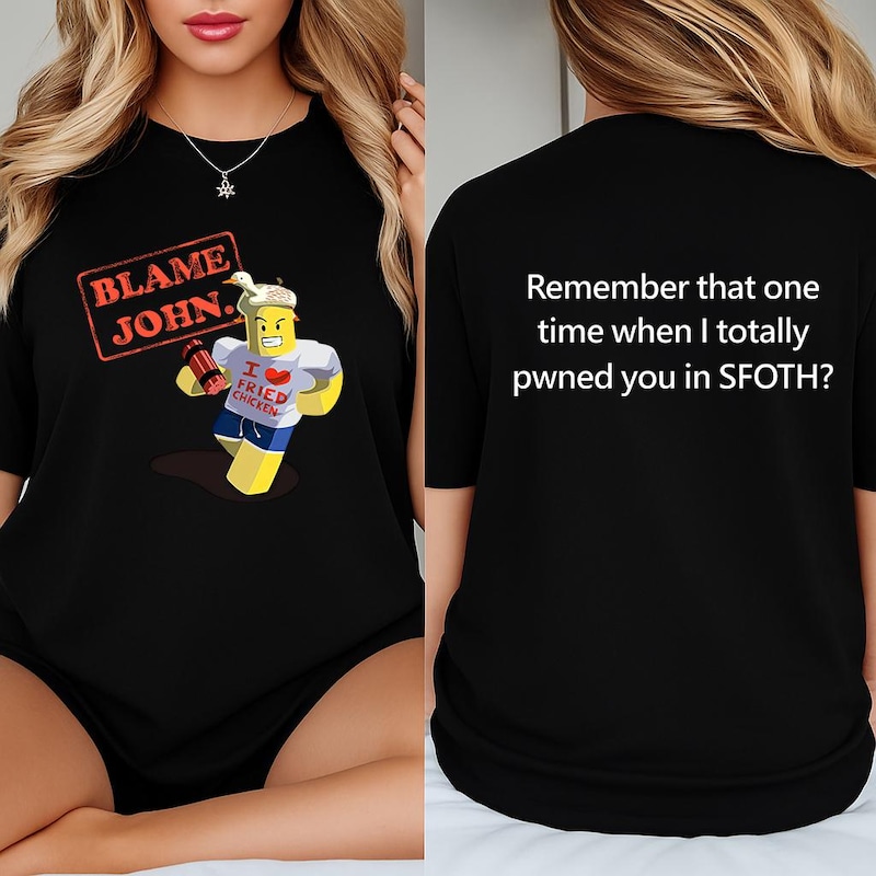 Shedletsky Blame John T Shirt - Etsy