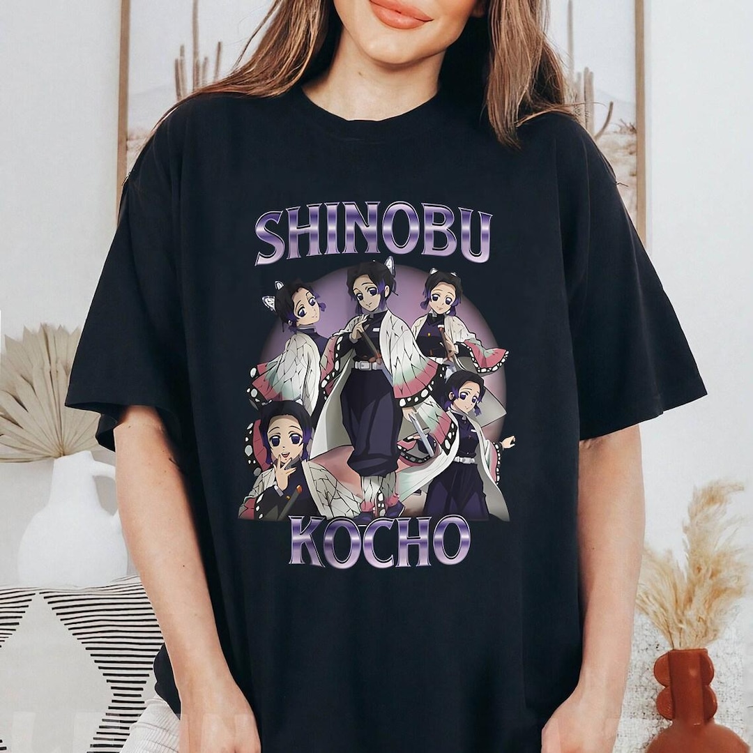 Shinobu Kocho Kimetsu No Yaiba Demon Slayer T-shirt Anime Graphic Tee ...