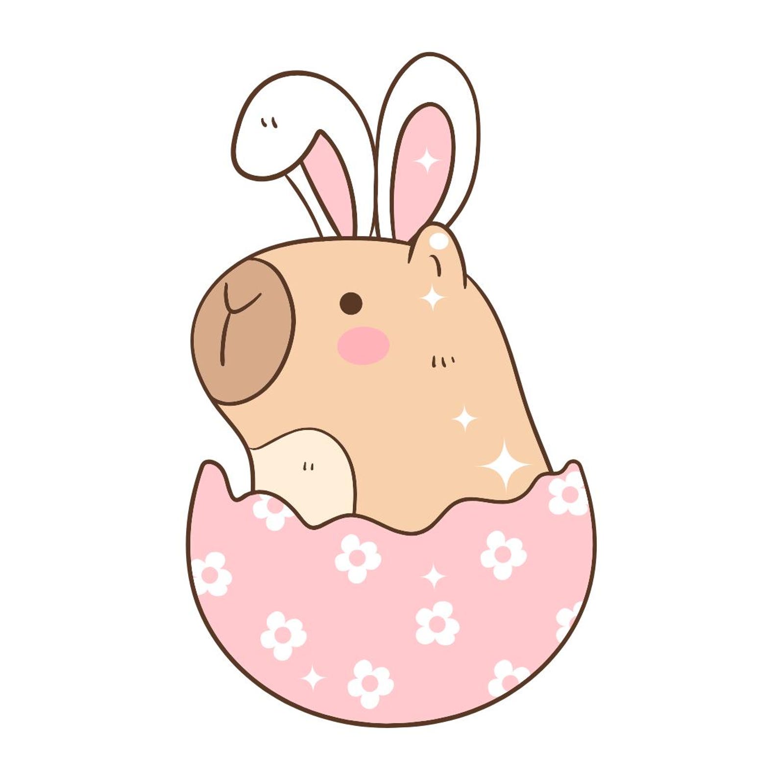 Easter Capybara PNG Easter Capybara Clipart Cute Capybara Png Capybara ...
