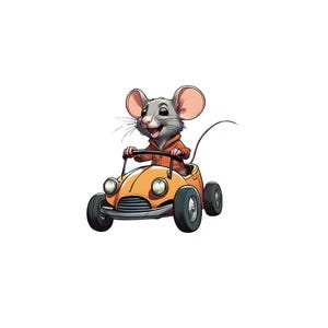 Mouse Driving a Car 5 Boho Mouse Clipart Mickey Mouse Png Mouse Png ...