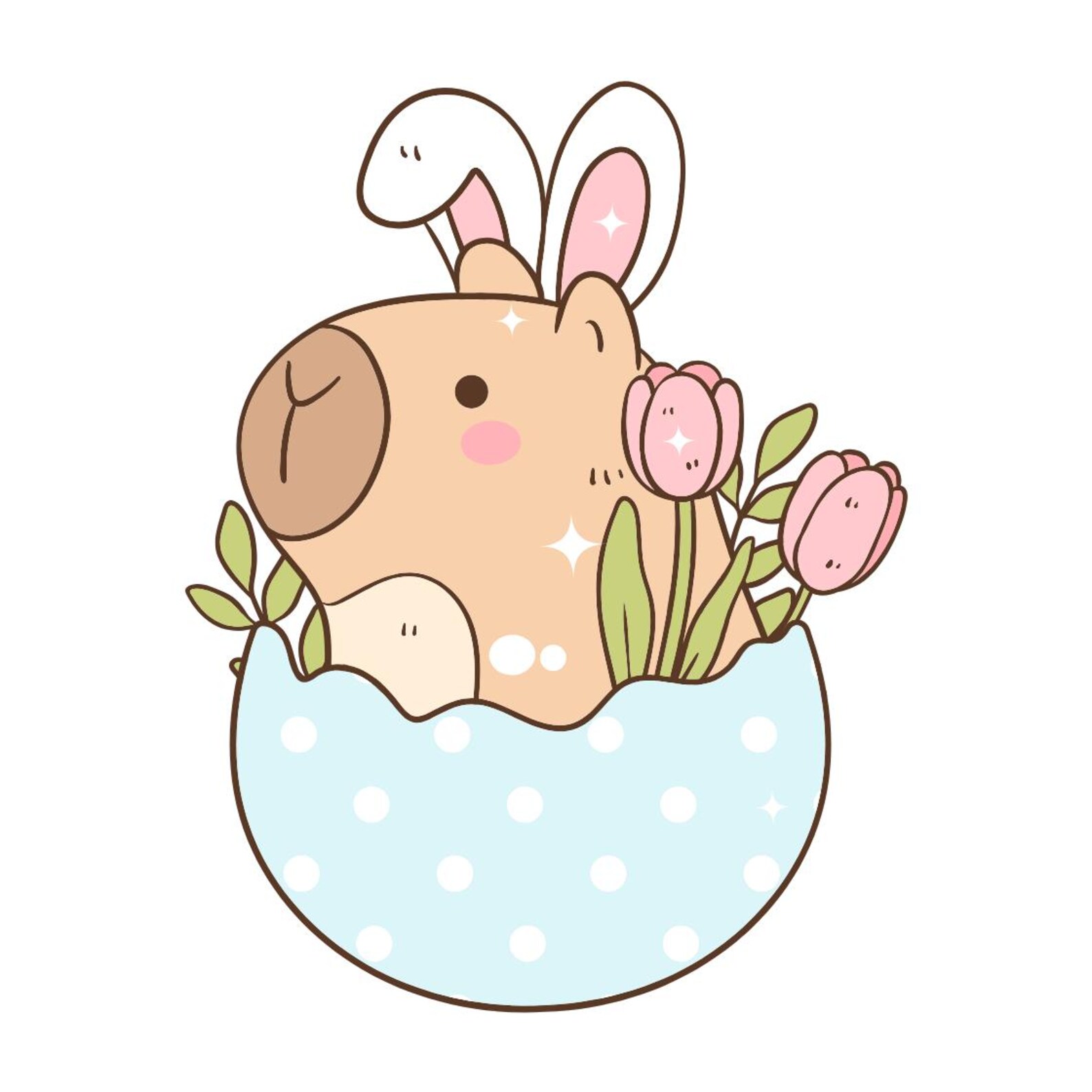 Easter Capybara PNG Easter Capybara Clipart Cute Capybara Png Capybara ...