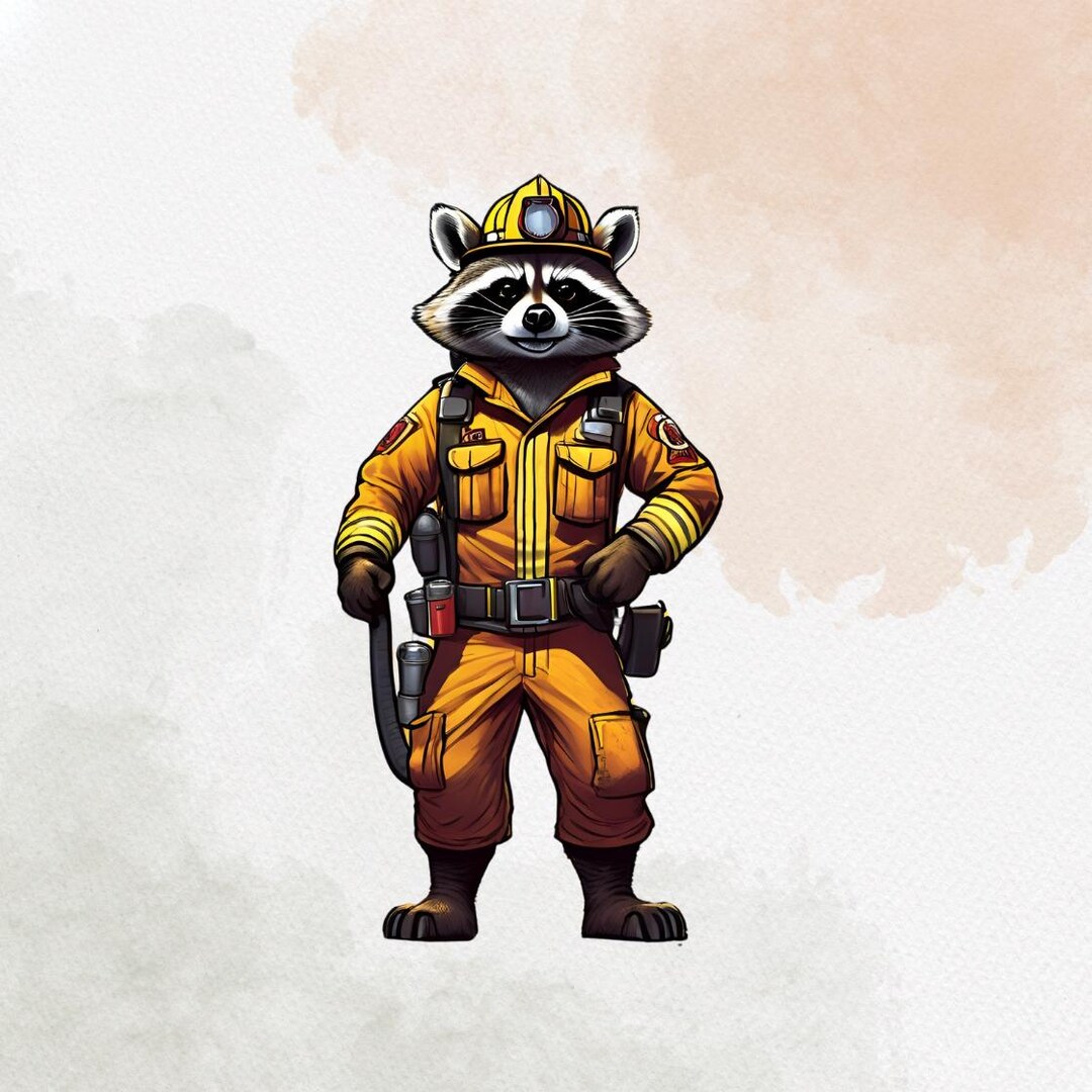 Firefighter Raccoon Png Raccoon Design Png Raccoon Therian Mask Raccoon ...