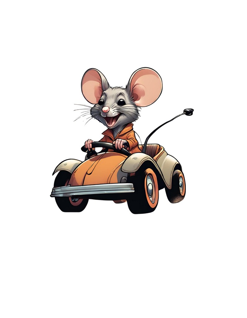 Mouse Driving a Car 5 Boho Mouse Clipart Mickey Mouse Png Mouse Png ...