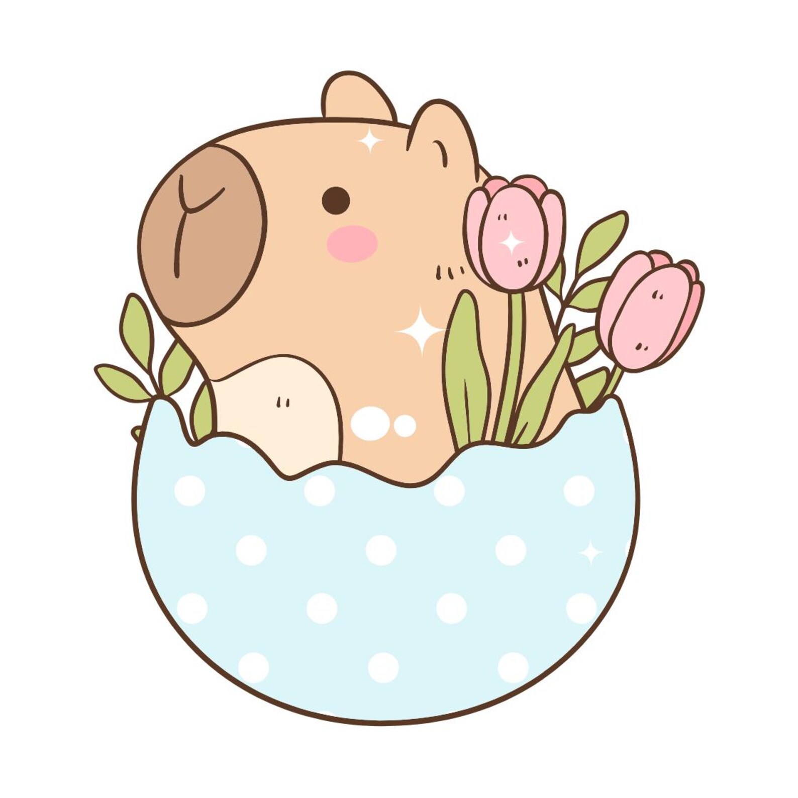 Easter Capybara PNG Easter Capybara Clipart Cute Capybara Png Capybara ...
