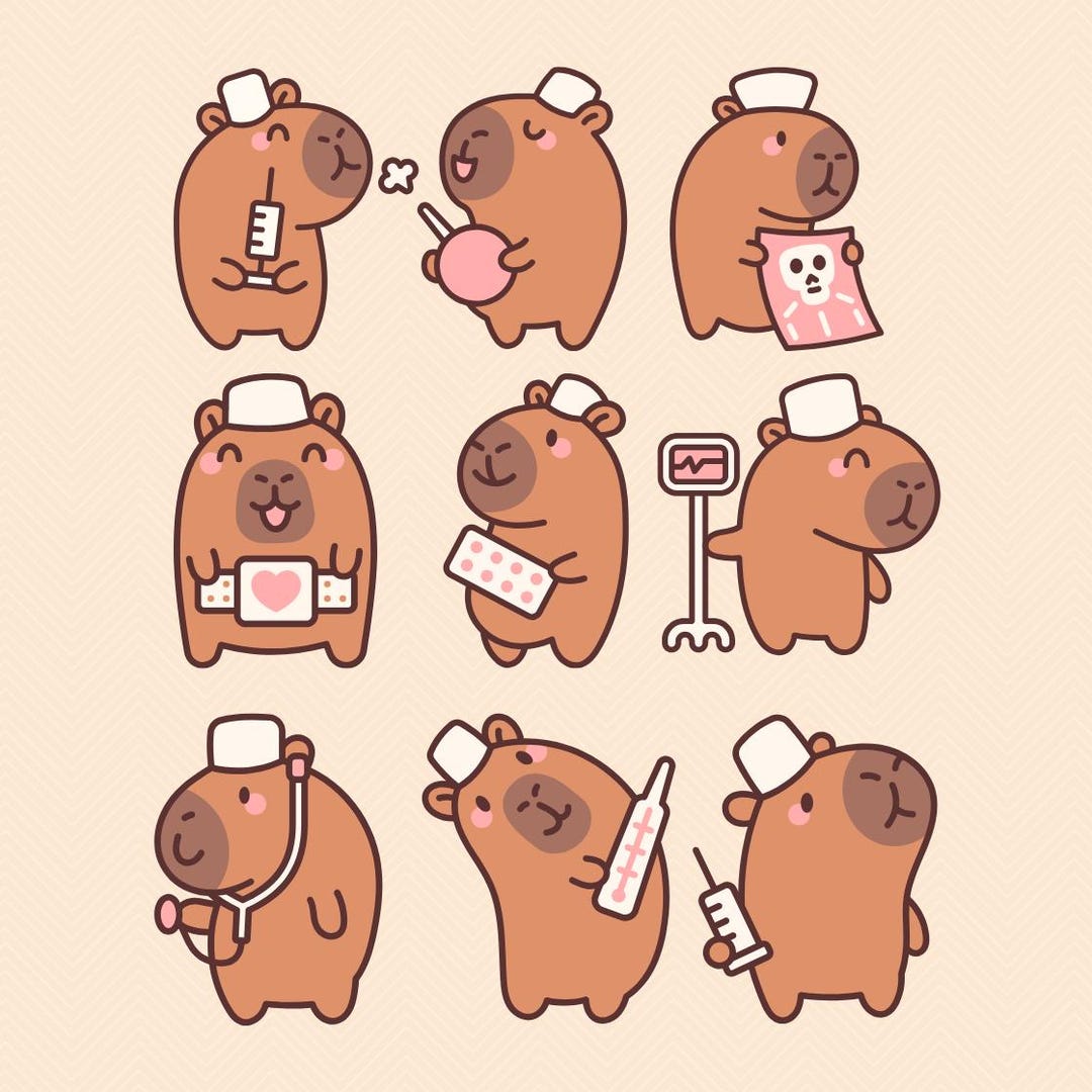 Enfermera capibara png capibara clipart capibara svg lindo capibara png ...
