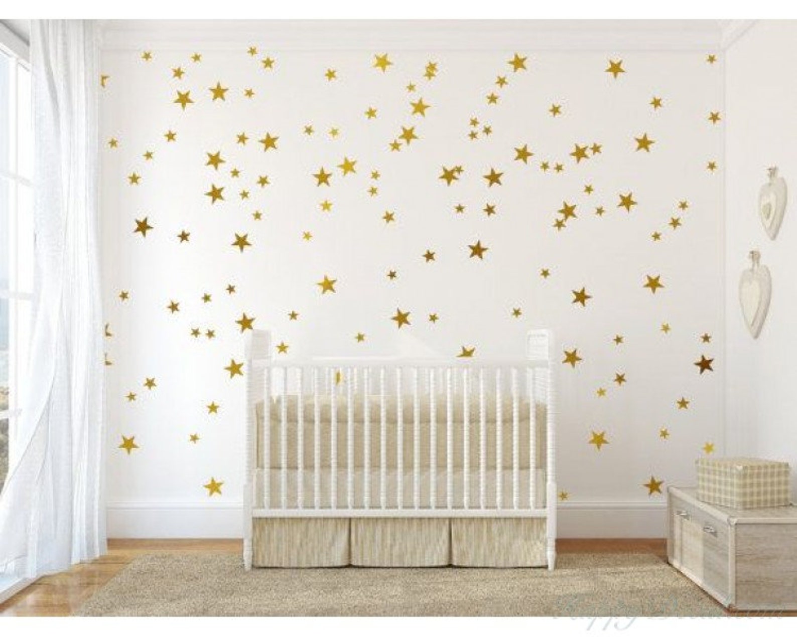 Star Wall Decals Vinyl Wall Decals 220 Star Decals 4 Color | Etsy