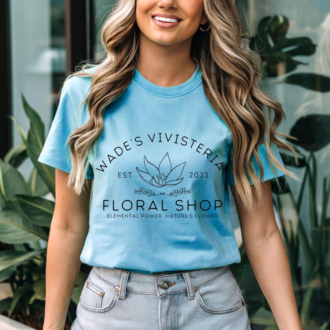 Wade's Vivisteria Floral Shop Shirt, Elemental Movie, Flower Ember ...