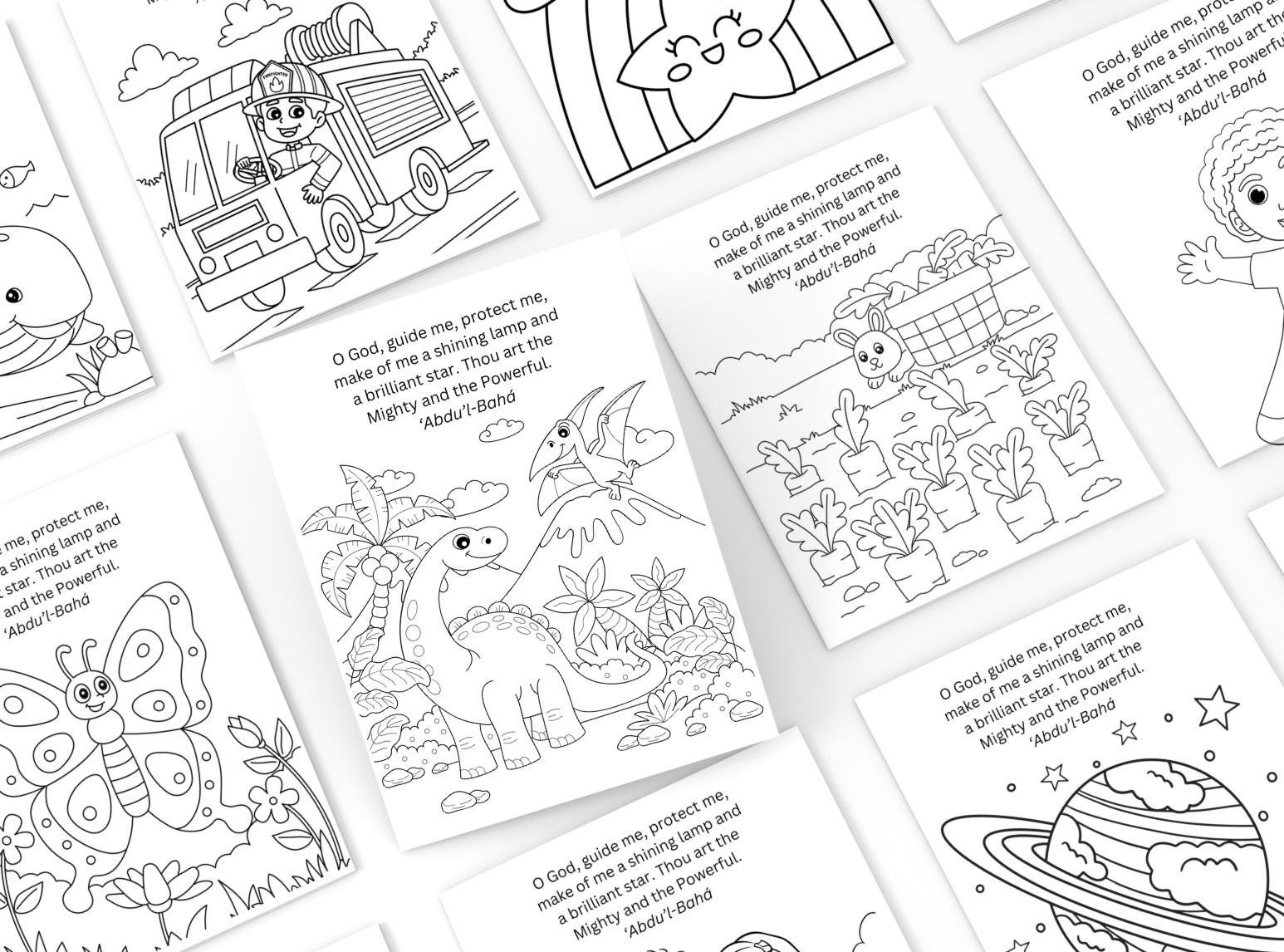 20 Printable Bahai Prayer Coloring Pages, 20 Page Bundle, O God Guide ...