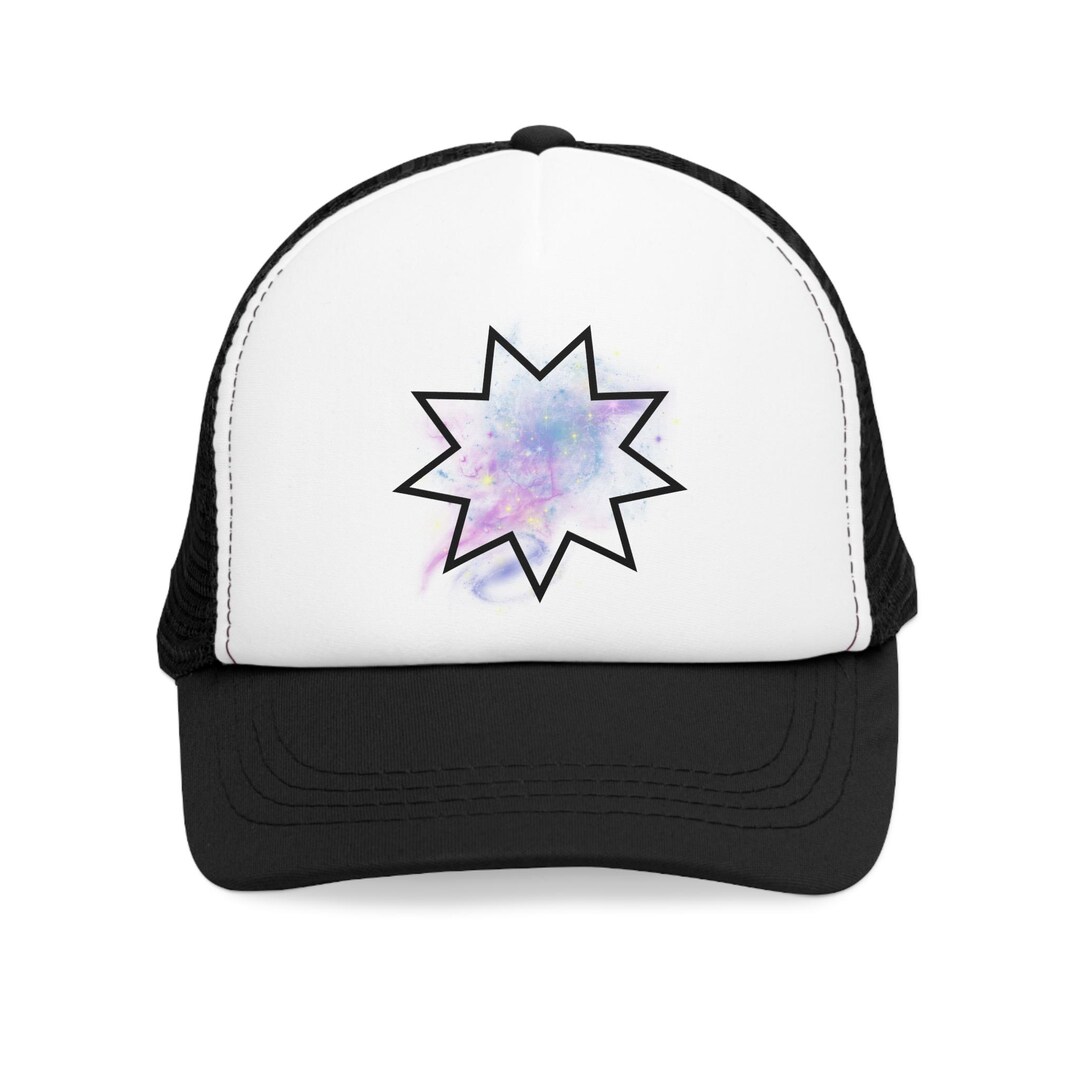 Nine Pointed Star Bahai Hat, Mesh Cap, Trucker Cap, Baseball Hat ...