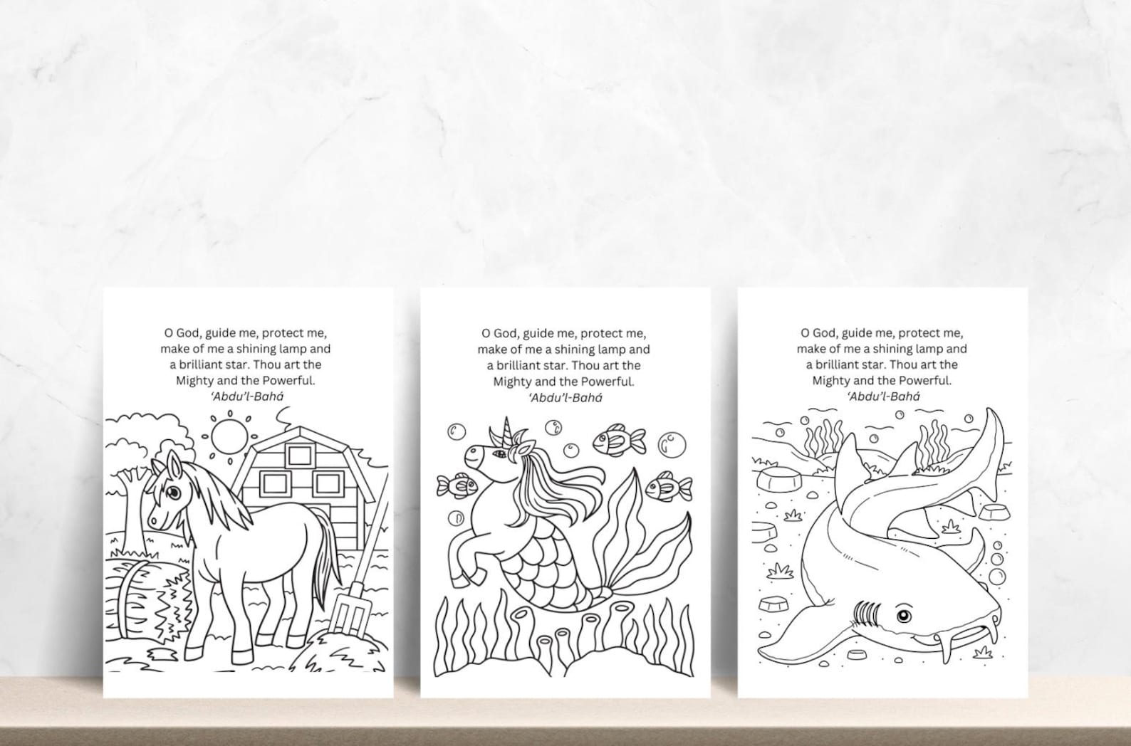 20 Printable Bahai Prayer Coloring Pages, 20 Page Bundle, O God Guide ...