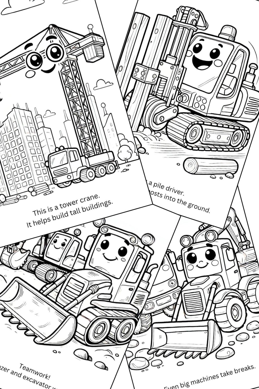 Construction Truck Coloring Pages for Kids, Construction Truck Coloring ...
