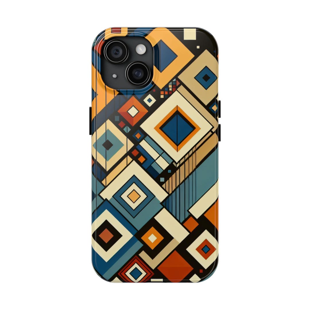 Geometric Tough Phone Case, Stylish Phone Protection, Modern Phone ...