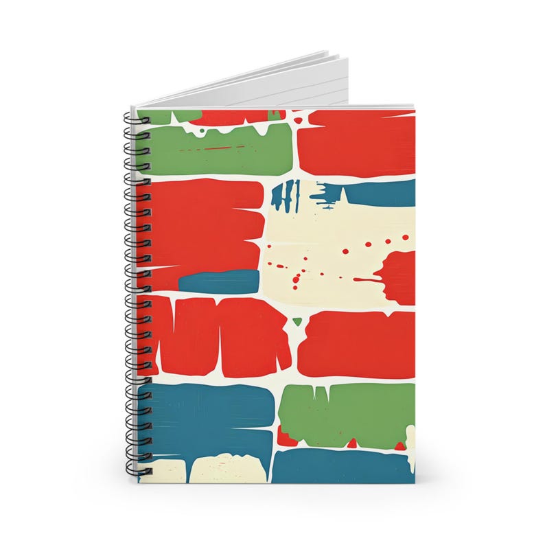 Colorful Spiral Notebook - Ruled Lines, Artistic Journal for Creatives ...
