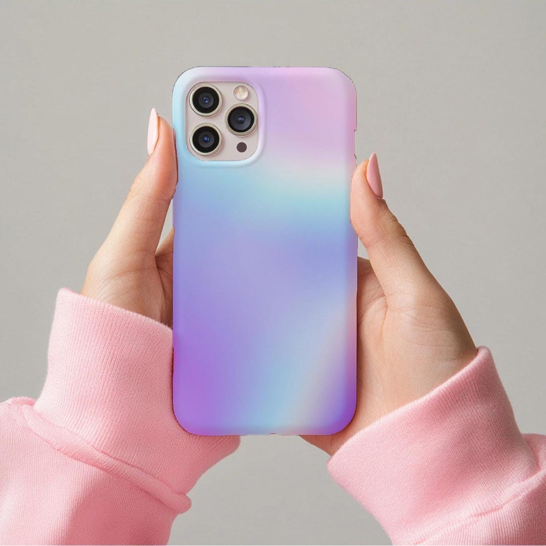 Pastel Purple Blue Holographic Phone Case: iPhone and Samsung - Etsy