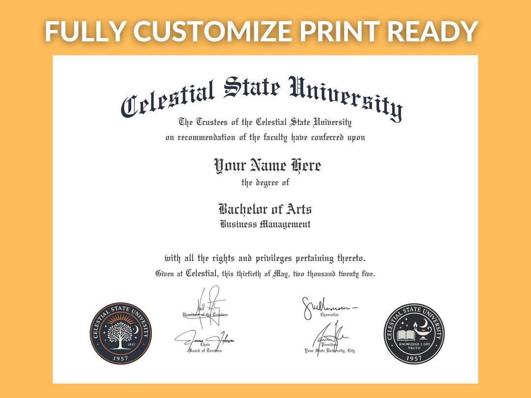 Custom Replica Certificate | Personalized Diploma & Certificate ...