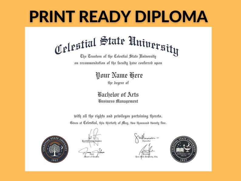 Custom Replica Certificate | Personalized Diploma & Certificate ...