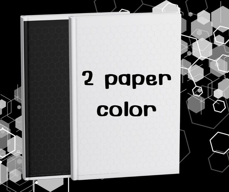 Hexagonal Paper; Mono Tone, White & Black Paper, Biochem, Benzene - Etsy