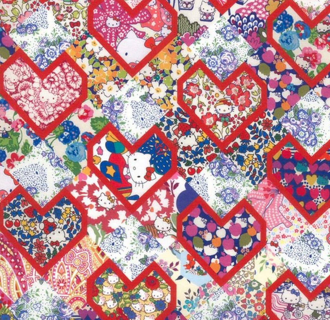 Liberty Japan X Hello Kitty 50th Anniversary Vol.2 - Patchwork Hearts ...