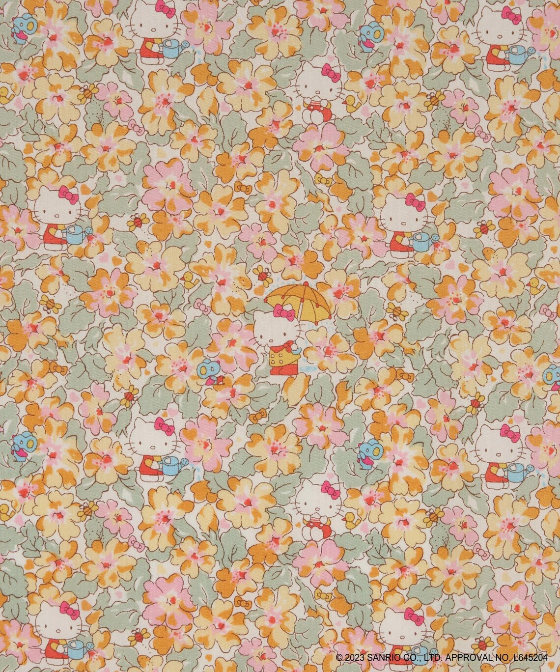 Liberty X Hello Kitty 50th Anniversary - Primrose Meadow - Fat Quarter ...