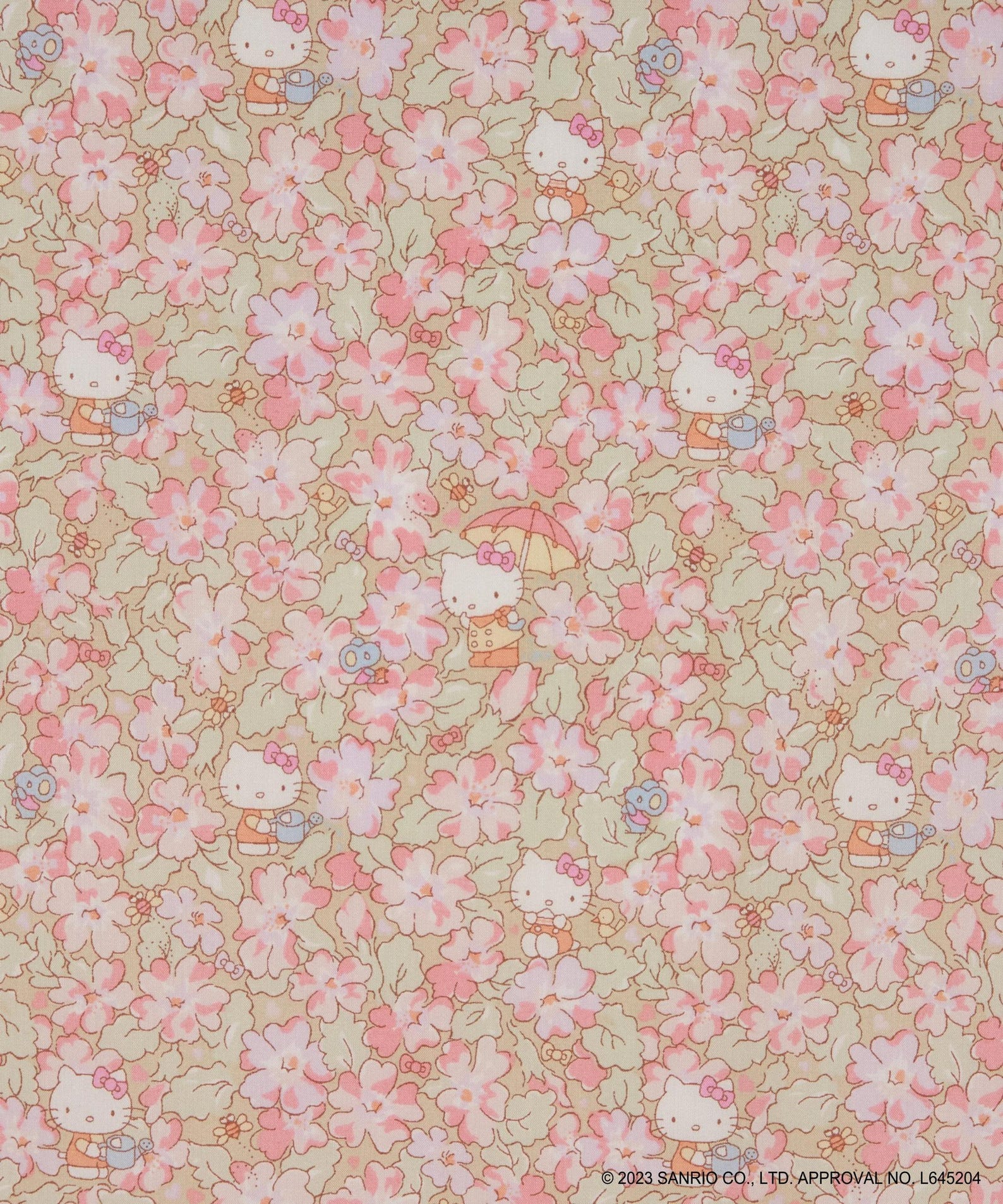 Liberty X Hello Kitty 50th Anniversary - Primrose Meadow - Fat Quarter ...