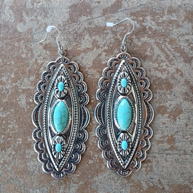 Concho Earrings - Etsy