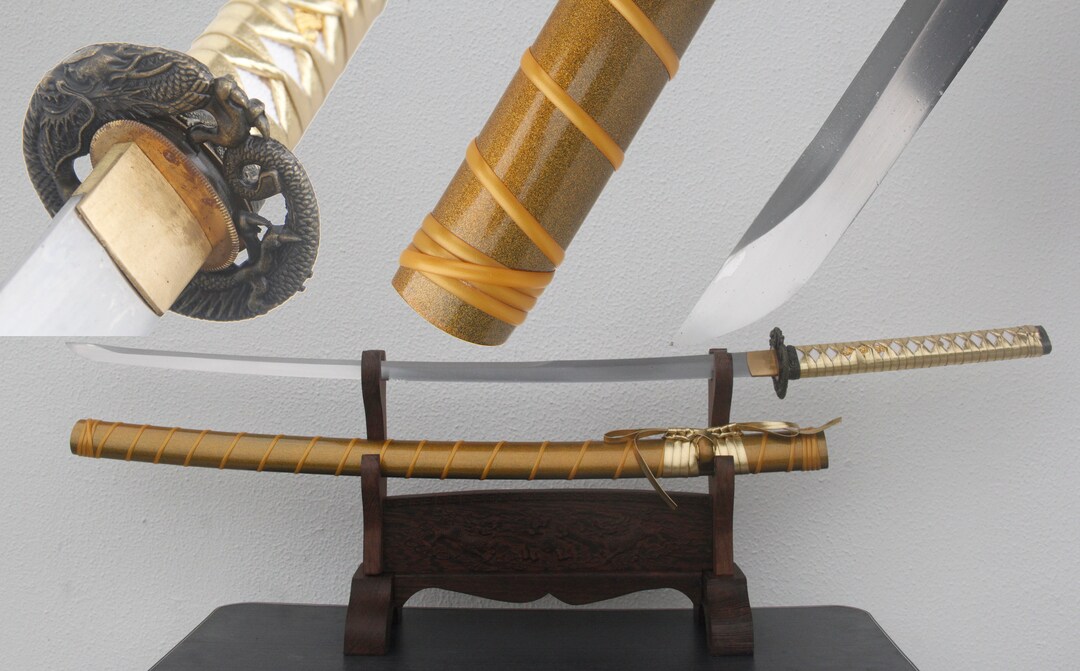 Solid Wood Paint Sheath Samurai Sword,alloy Equipment Katana,manganese ...