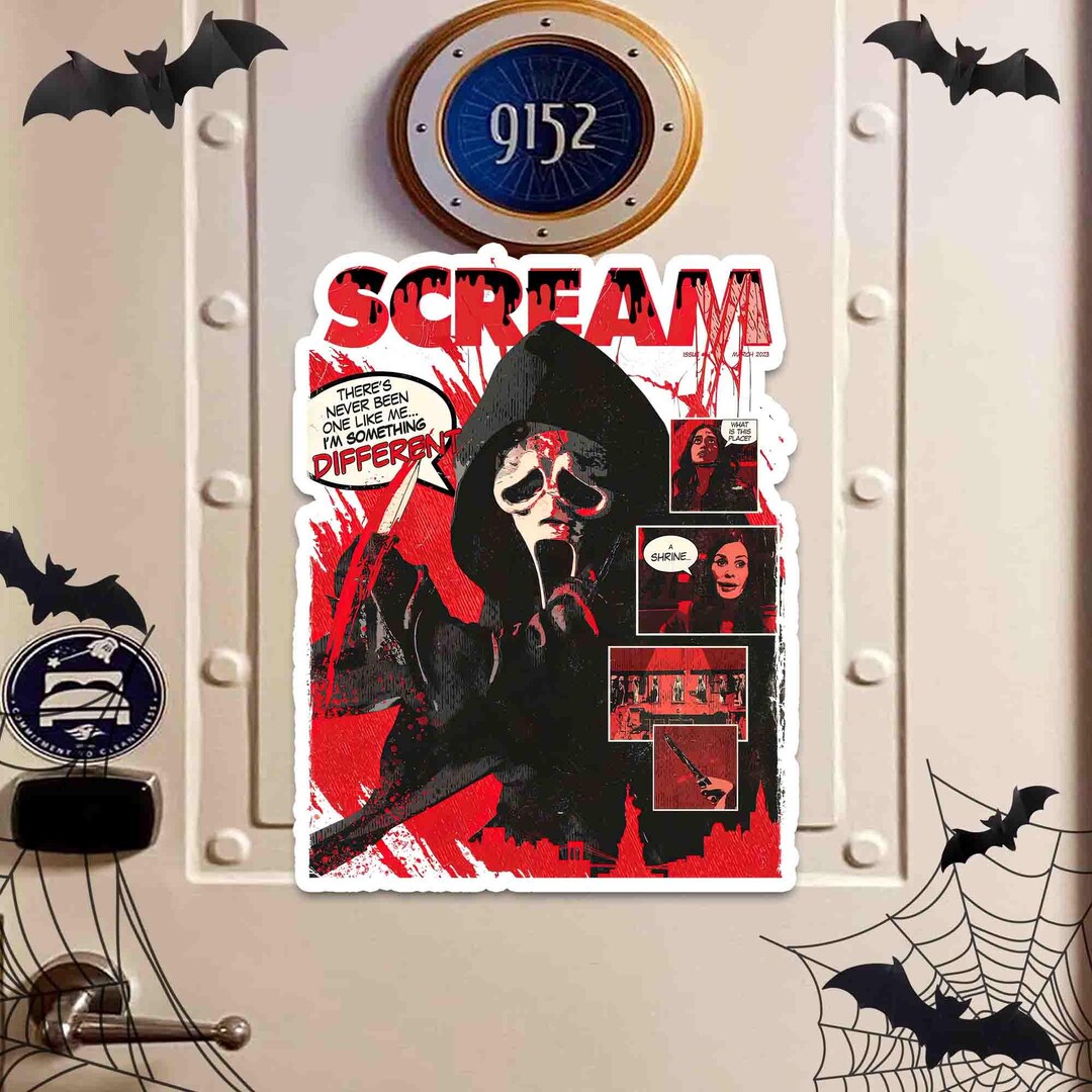 Scream Ghostface Magnet Ghostface Halloween Magnet Horror Halloween ...