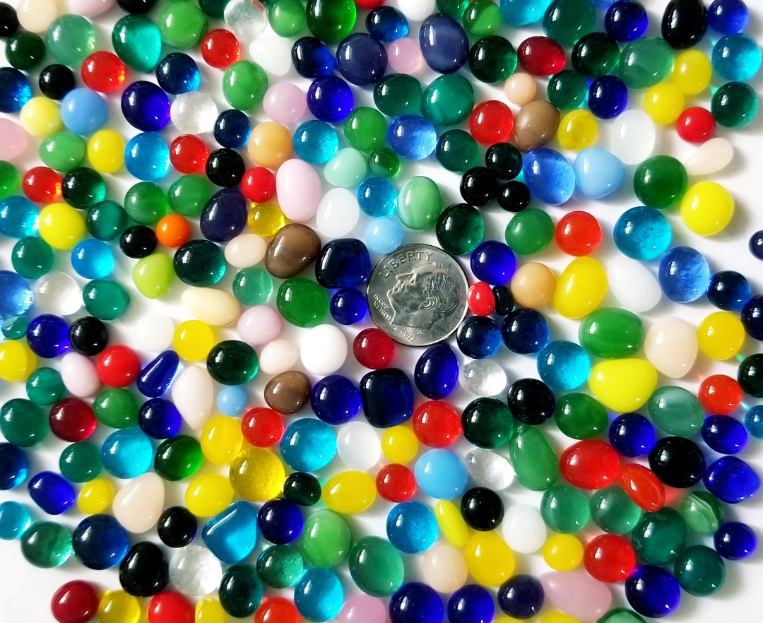 COE 96 Mixed Color Glass Fusing Dots, 2 Ounces, Frit Balls, Fusable ...