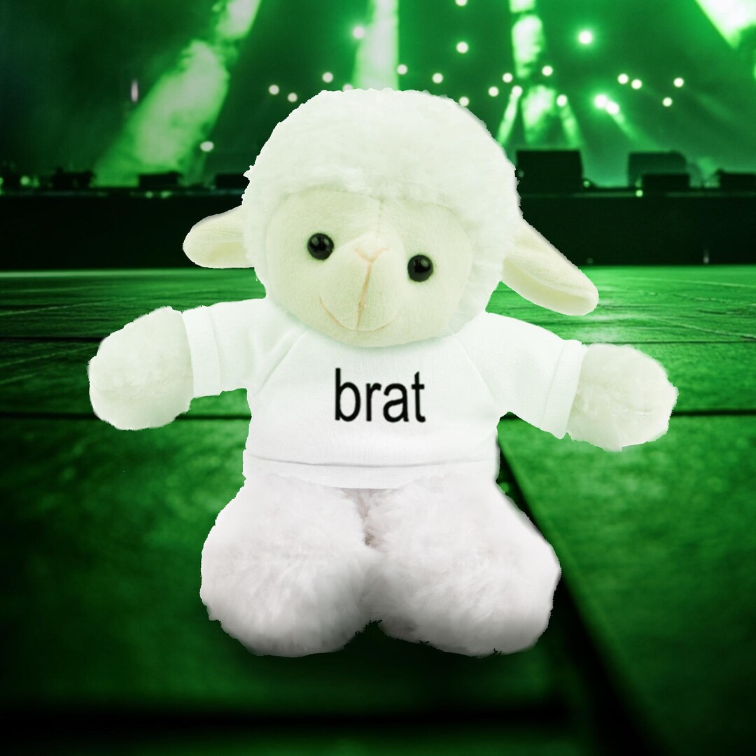 Brat Plush Toy, Charli XCX Brat Album Logo Stuffed Animal, Y2K ...
