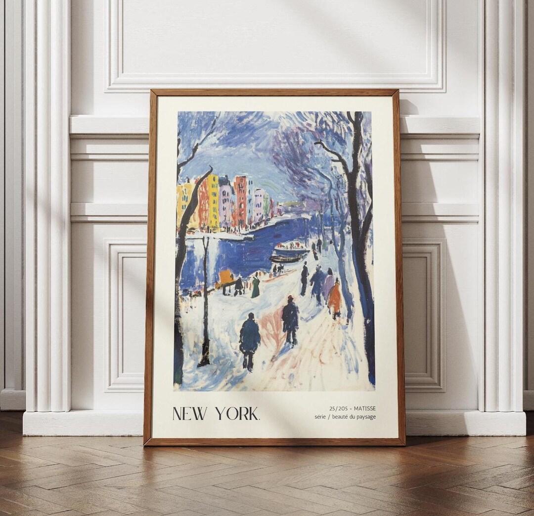 Snowy Central Park View, Winter NYC Art Print, New Yorker Poster ...