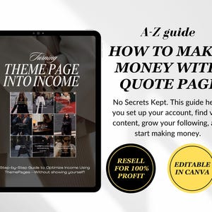 Instagram Theme Page Guide, Make Money With Instagram, Done-for-you ...