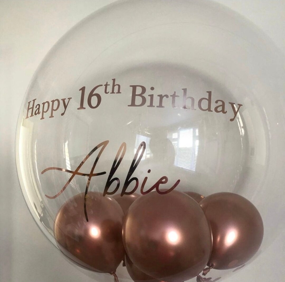 Personalised Bubble Balloon Label - Etsy UK