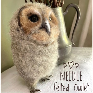 Needle Felted Owls, Baby Animal Soft Sculpture, Bird Taxidermy Art Gift ...