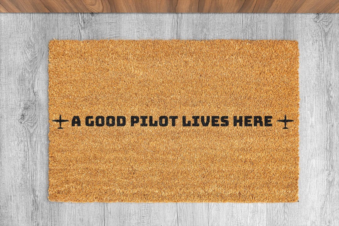 Airplane Doormat, Pilot Rug, Pilot Humor, Gift for Pilot, Aviation Rug ...