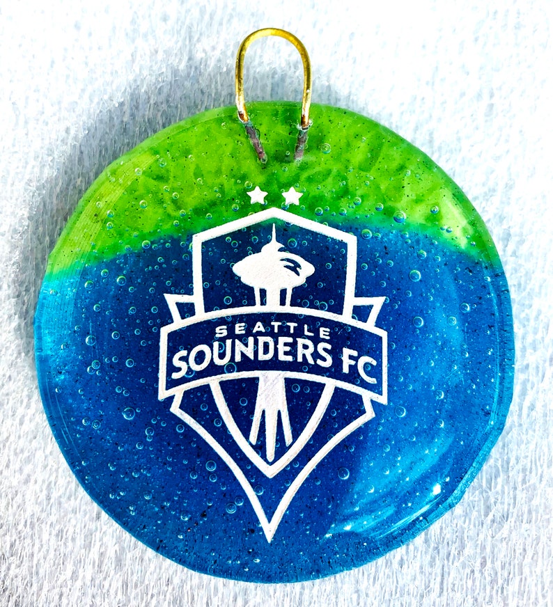 Seattle Sounders Recycled Glass Ornament - Etsy