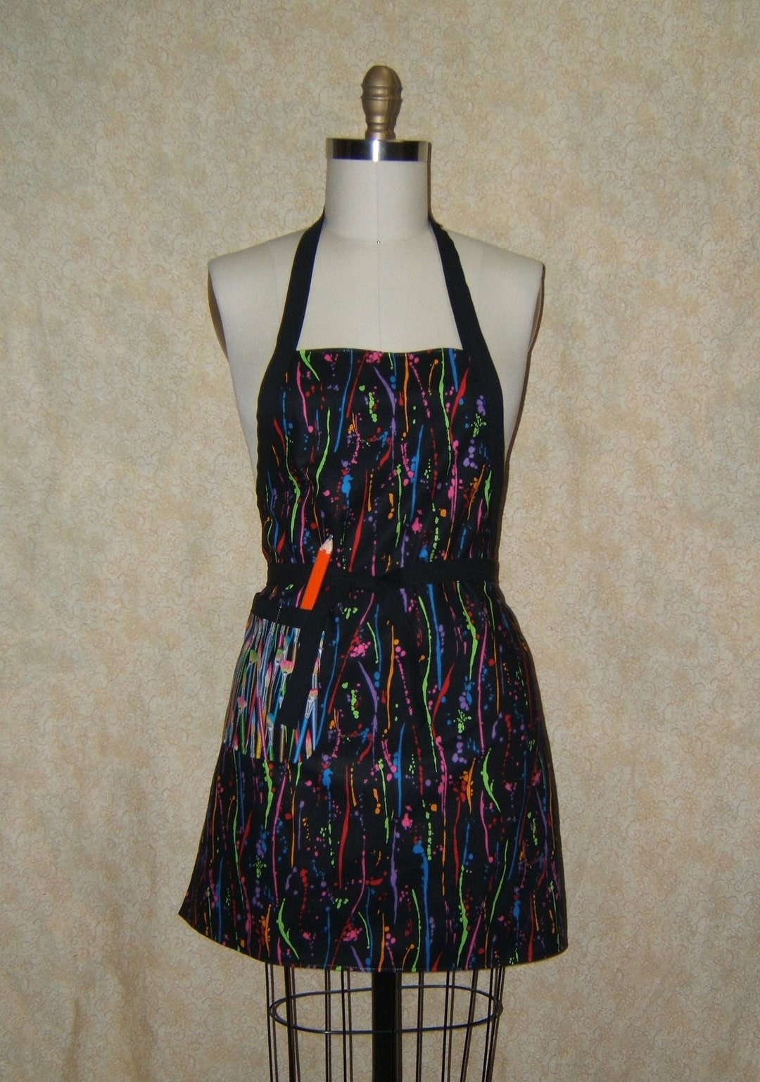 Paint Brush Pocket Apron Cotton Lined Pencil Pocket Painter Artist ...