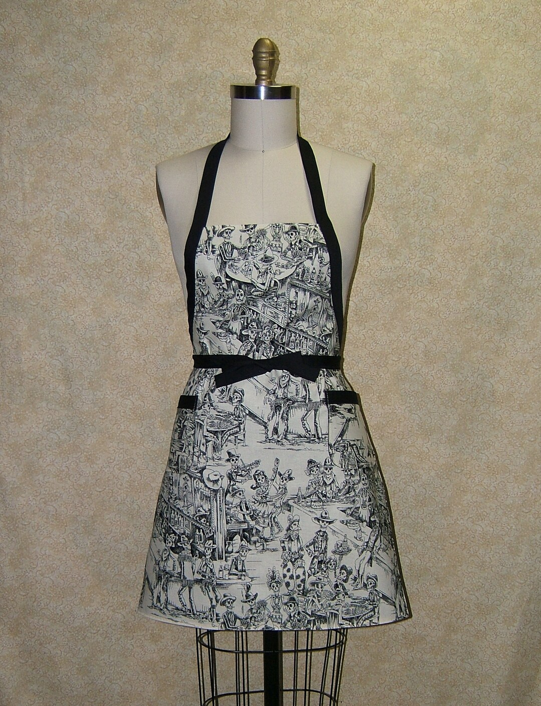 Skeleton Saloon Apron: Day of the Dead, Old West Ghost Town Print - Etsy