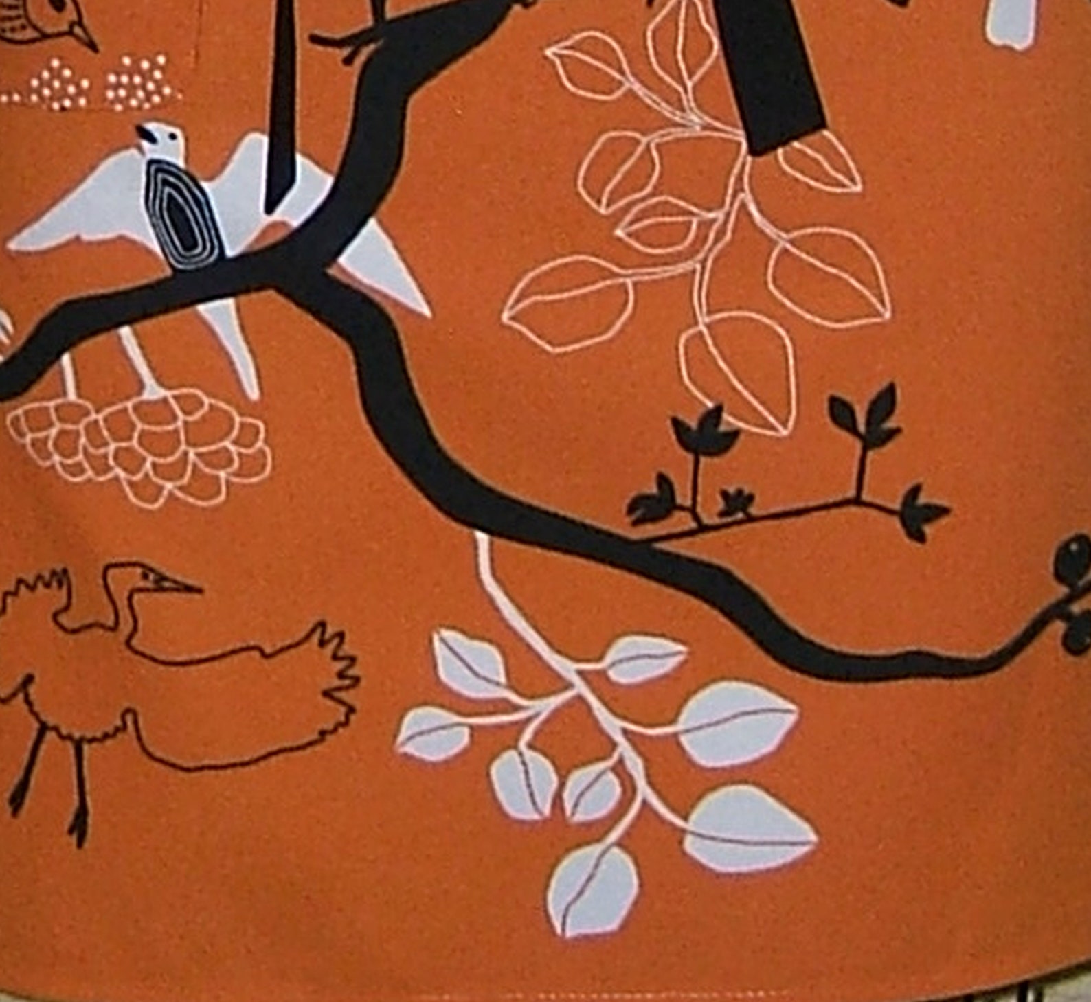 Birds Apron Persimmon Perch Chef Adjustable Canvas Cotton | Etsy