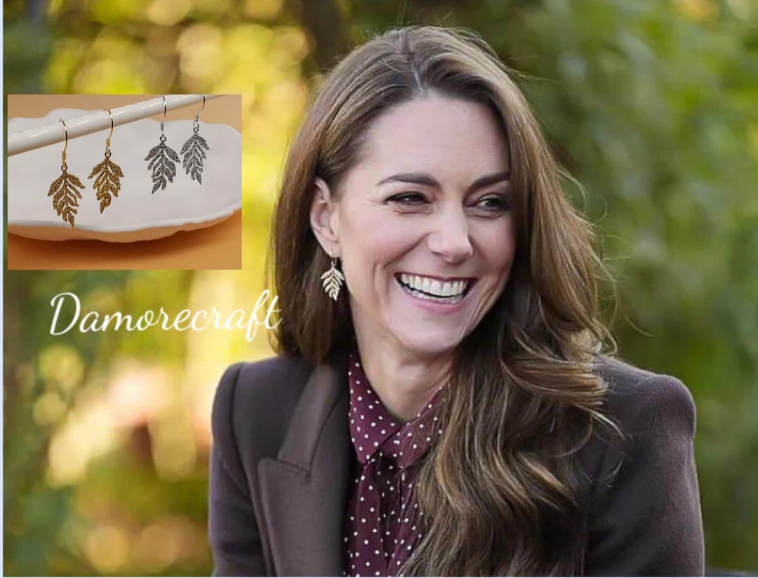 Kate Middleton Sterling Silver Leaf Earrings-fern Leaf Replikate ...