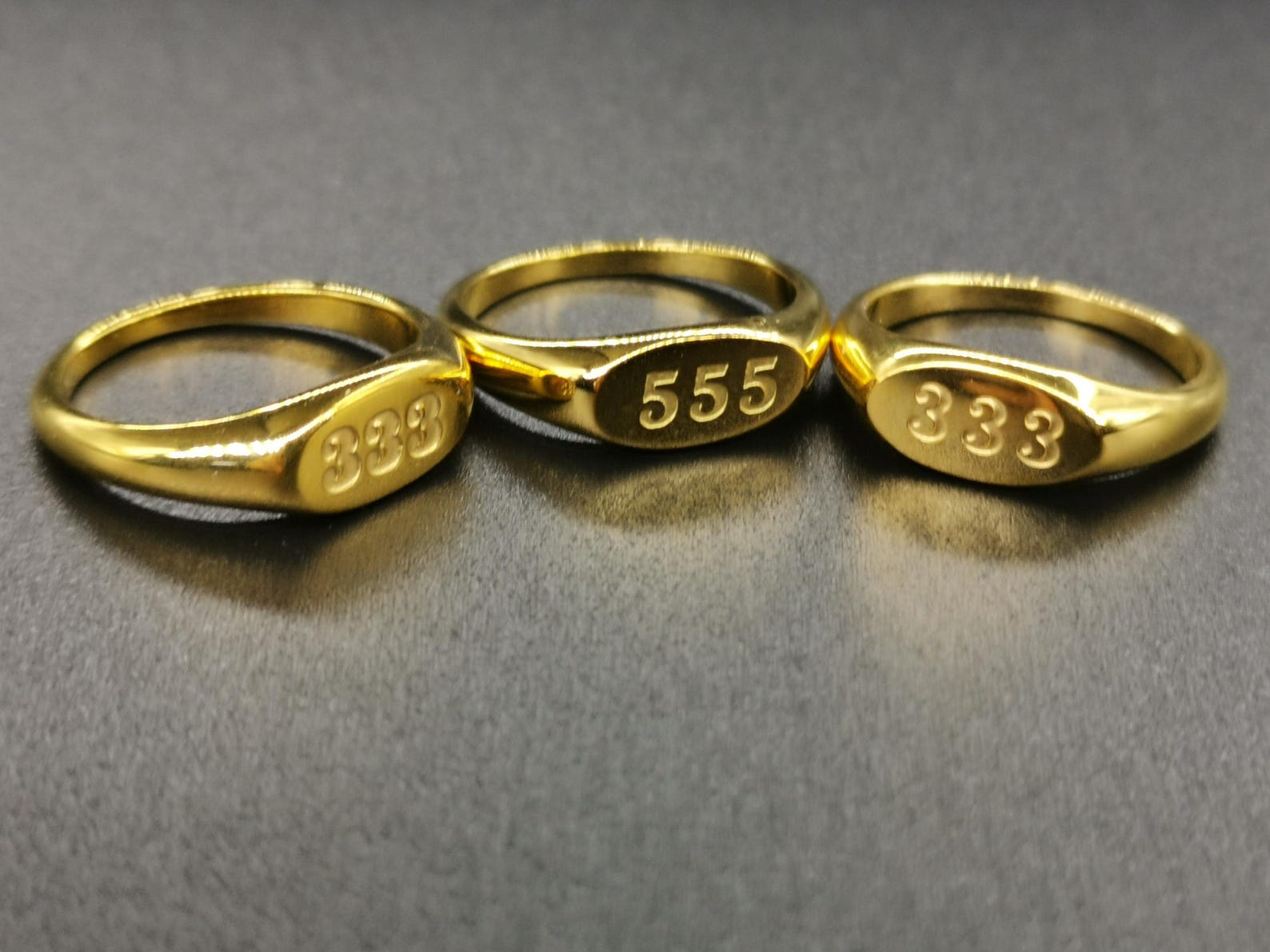 18K Gold Angel Number Ring, Lucky Number Ring, Vintage Aesthetic ...