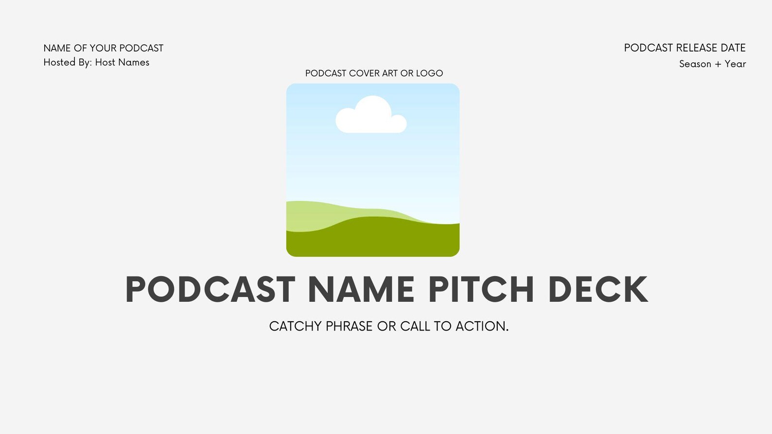 Minimalist Podcast Pitch Deck Template - Etsy