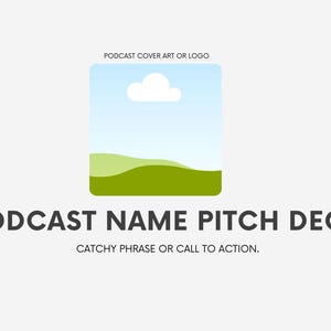 Minimalist Podcast Pitch Deck Template - Etsy