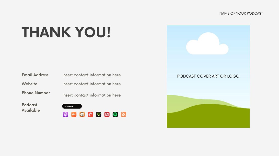 Minimalist Podcast Pitch Deck Template - Etsy
