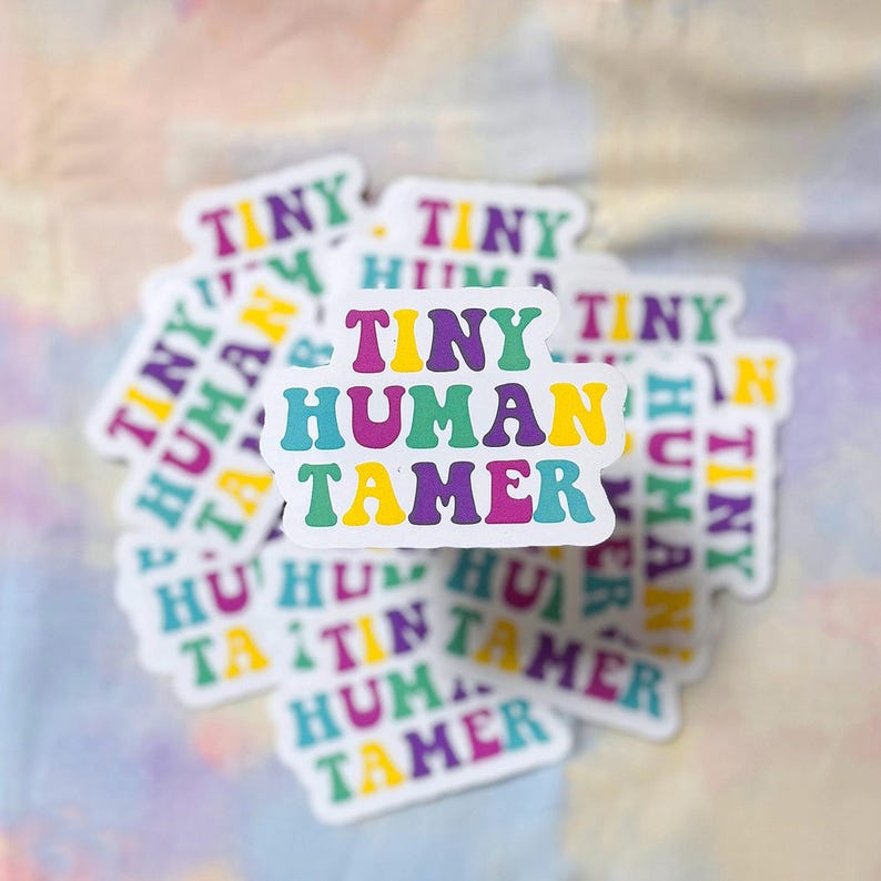 Daycare-themed Stickers, Hugs Snacks Repeat, Tiny Human Tamer, Infant ...
