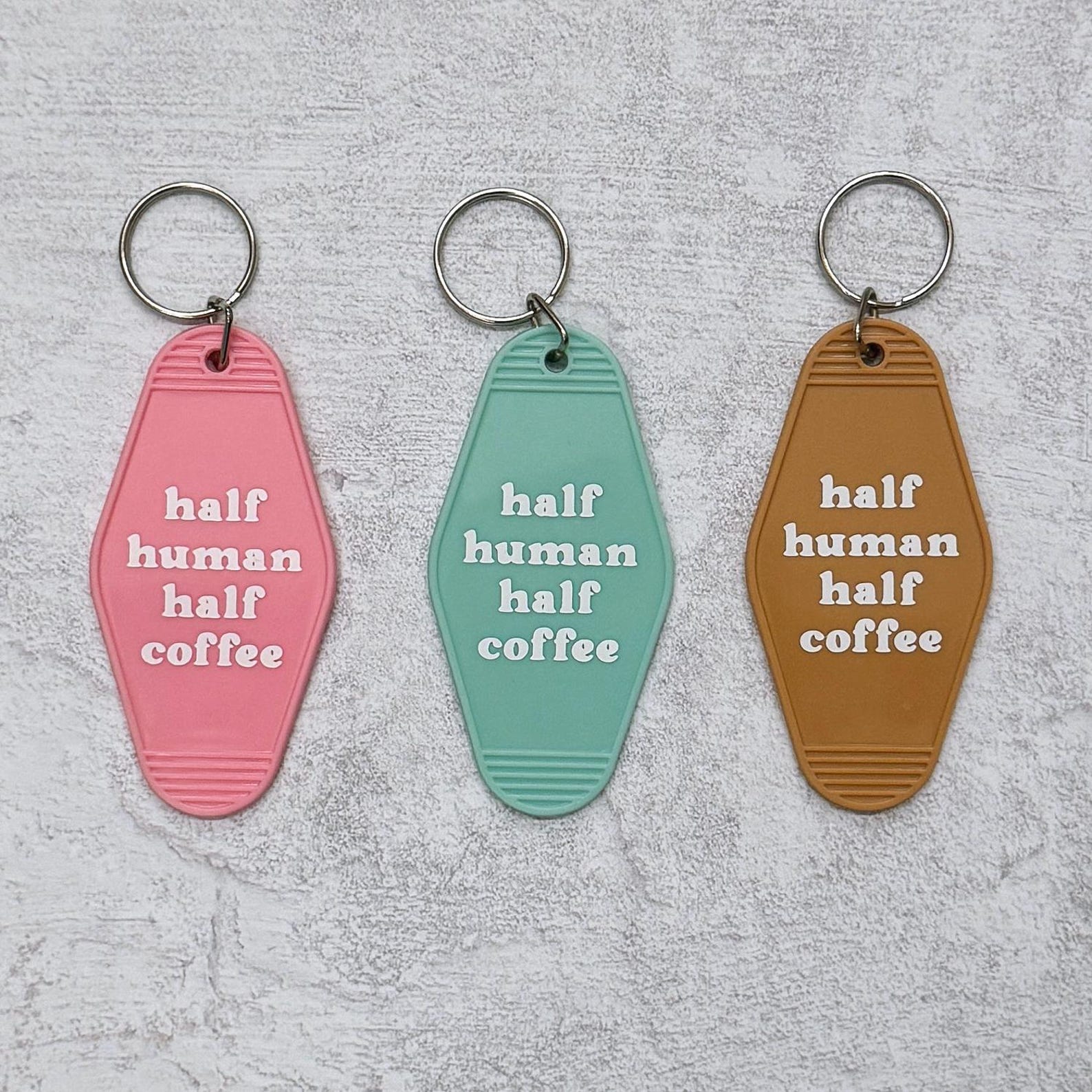 Half Human Half Coffee Motel Keychain, Fueled by Ice Coffee Motel ...