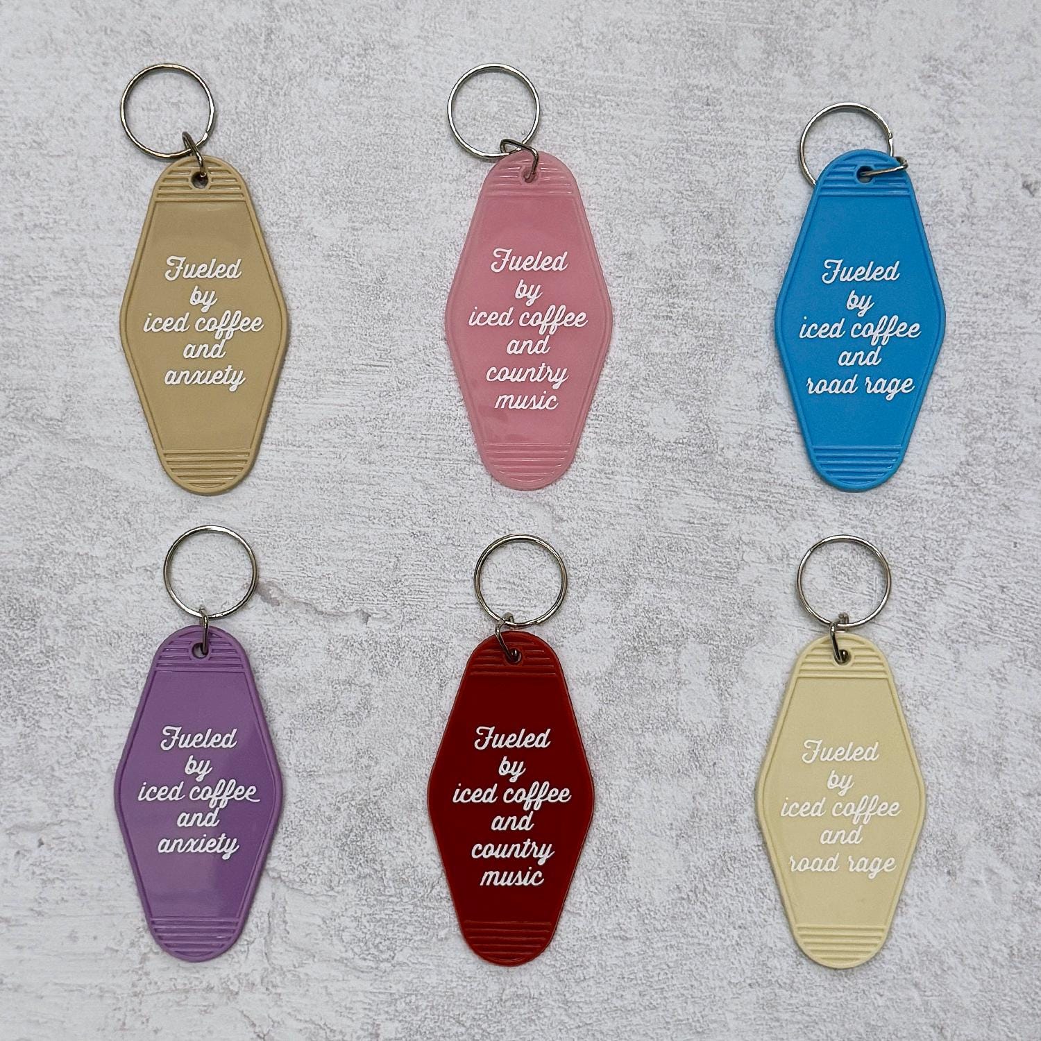 Half Human Half Coffee Motel Keychain, Fueled by Ice Coffee Motel ...