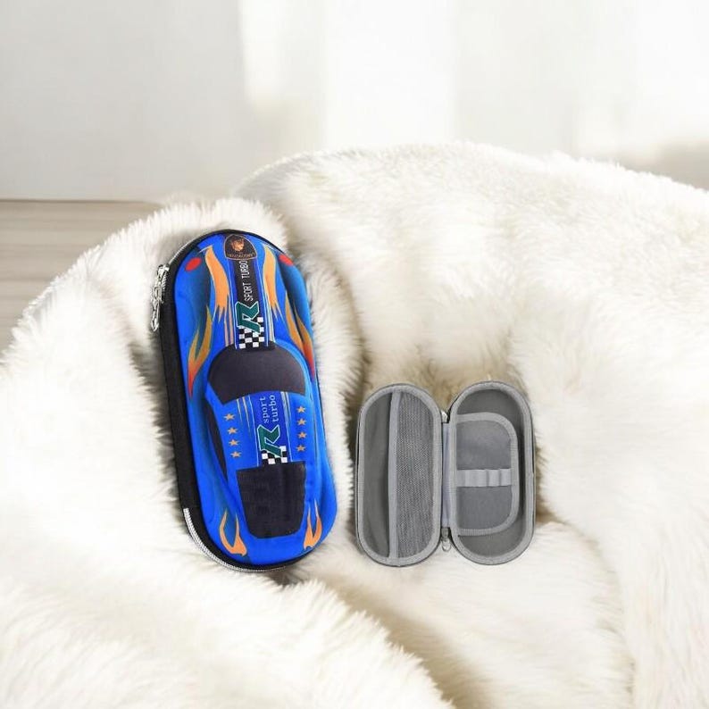 3D Racing Car Pencil Cases - 3D EVA Large Capacity Pencil Case - Back ...