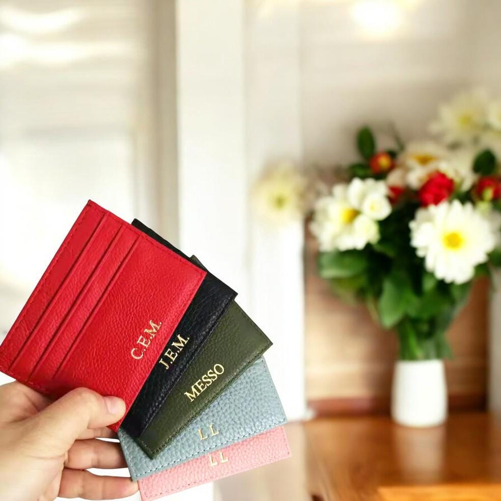 Personalized Letter Card Holder - Mini Wallet - Etsy