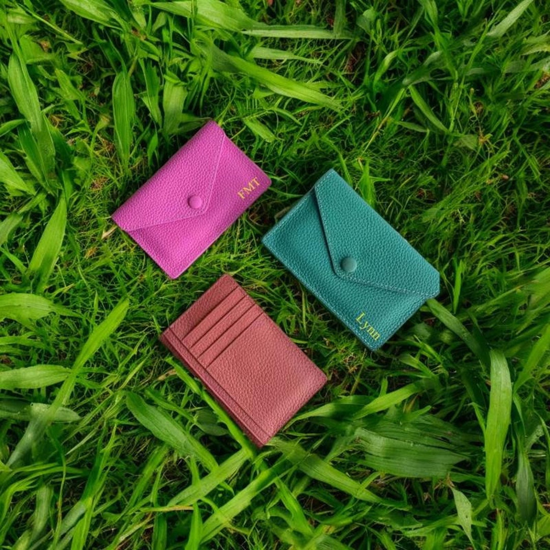 Personalized Letter Card Holder - Mini Envelope Wallet - Etsy