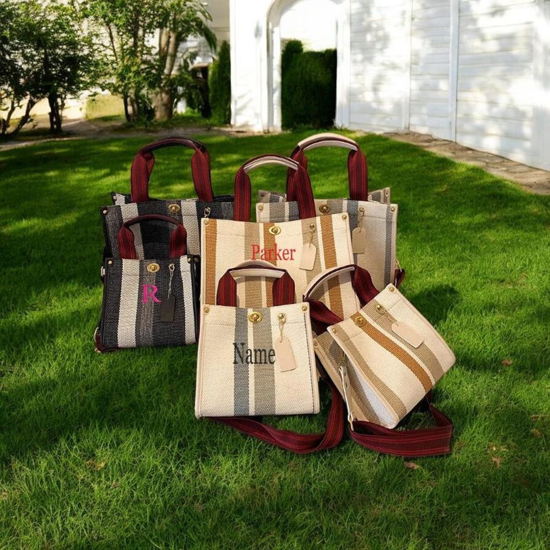 Custom Canvas Shoulder Bag - Personalized Embroidery Bag for Adult ...